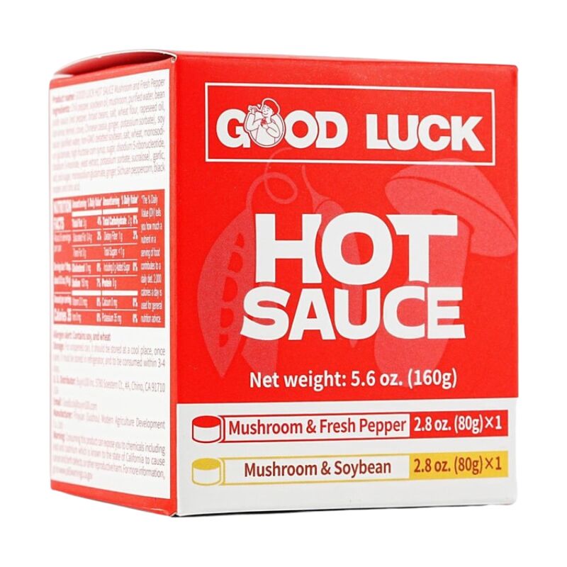 Get Good Luck Hot Sauce Combo Mushroom&Pepper+Soybean Delivered | Weee ...
