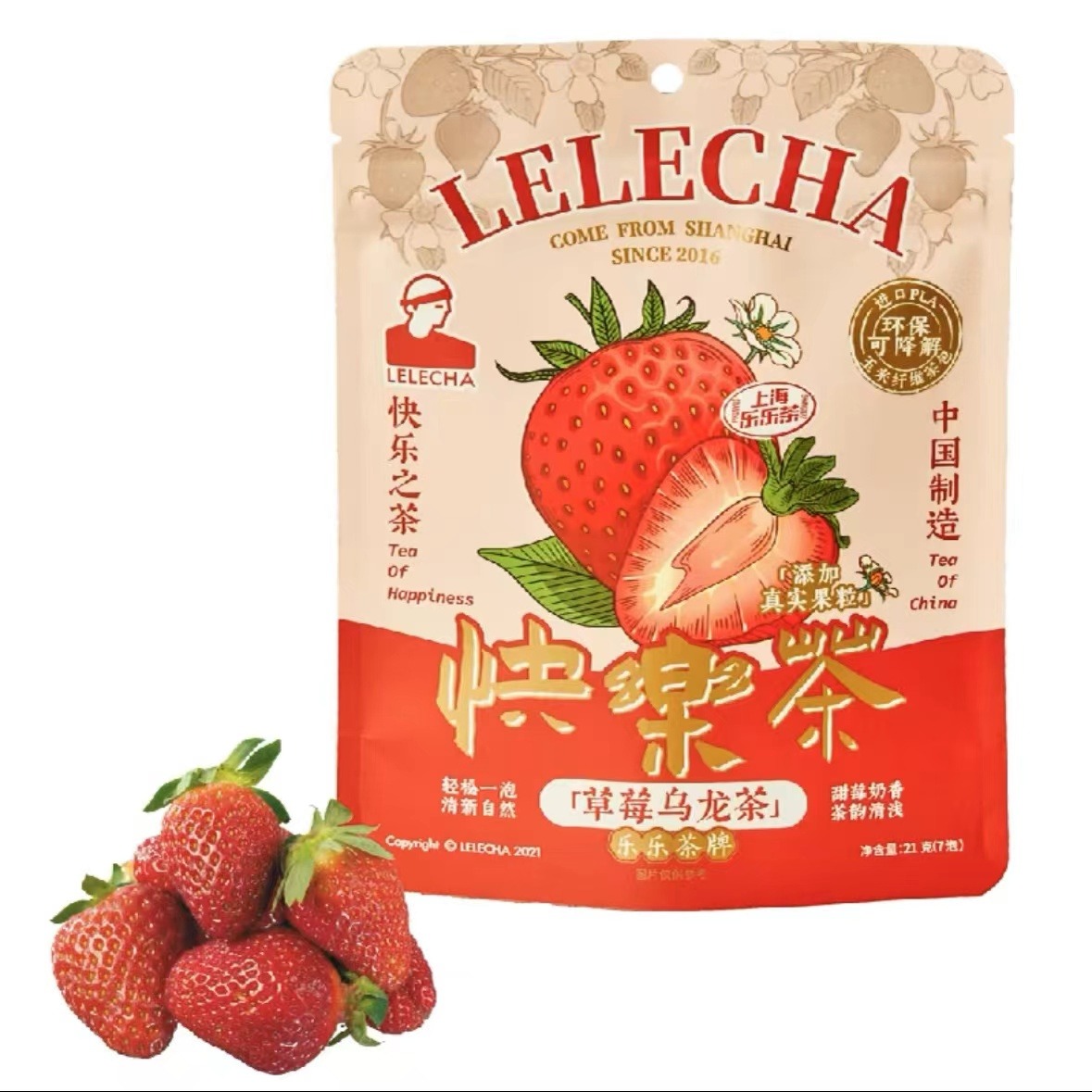 Get LELECHA Strawberry Oolong Tea Bag Delivered | Weee! Asian Market
