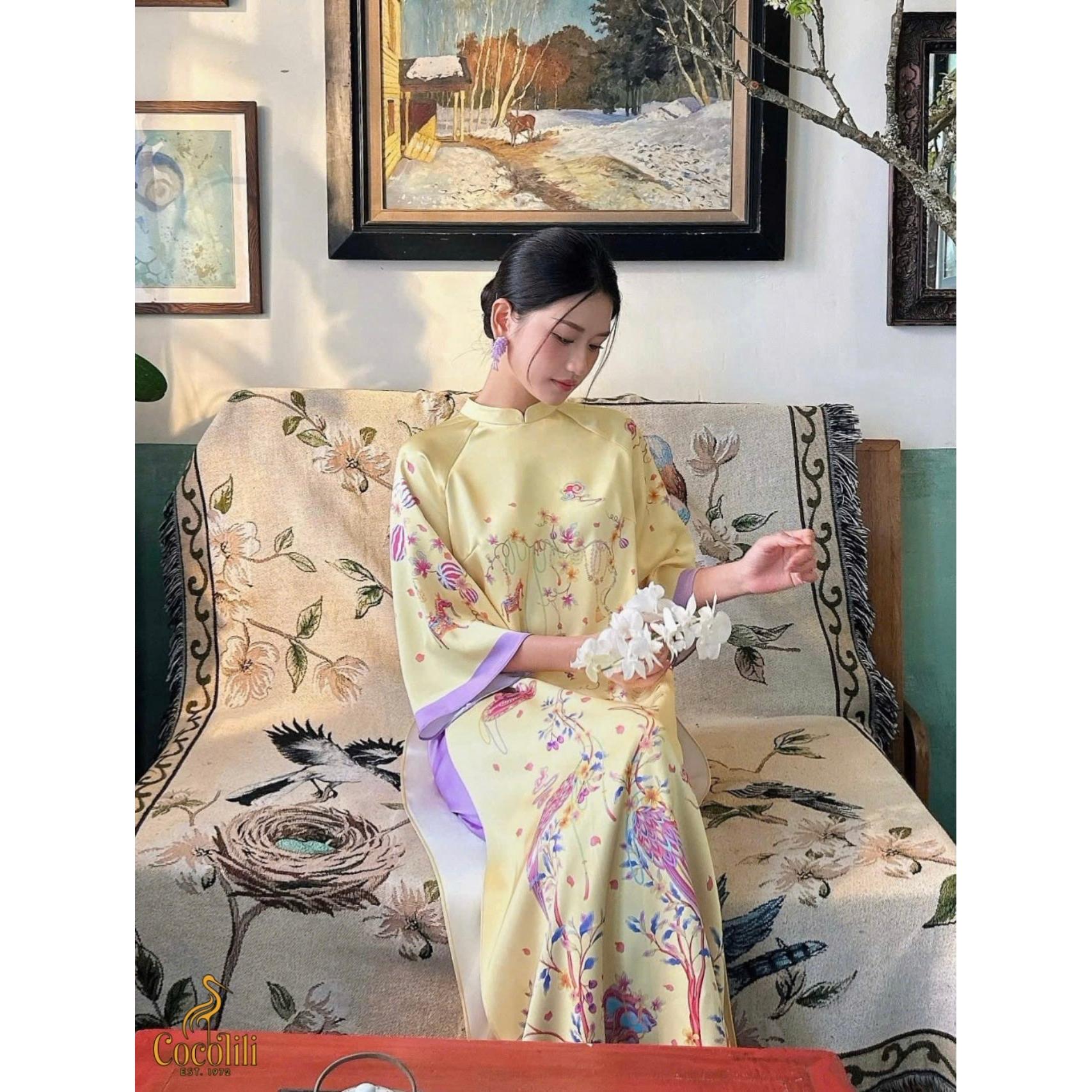 Get Cocolili Size XL M186 Silk Ao Dai (with Pants) Delivered | Weee ...