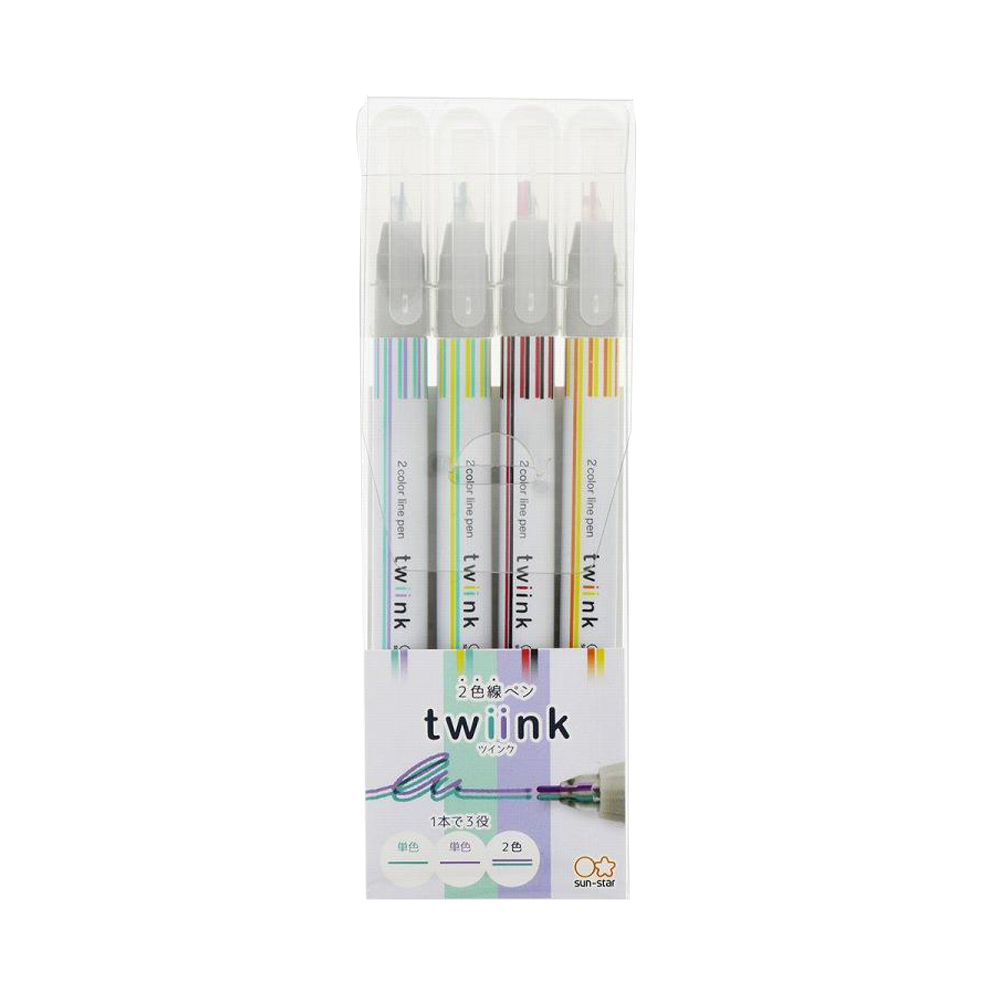 Get Sun star twiink 2 color line pen C 4pcs Delivered | Weee! Asian Market
