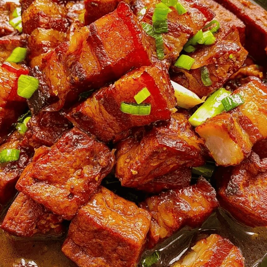 Braised Pork Belly with Tofu Puffs 1LB 1 each - Weee!