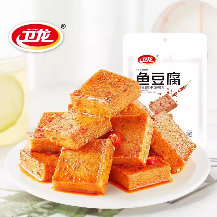 Get Wei Long Fish Tofu 180g/pack spicy flavor snacks leisure snacks ...