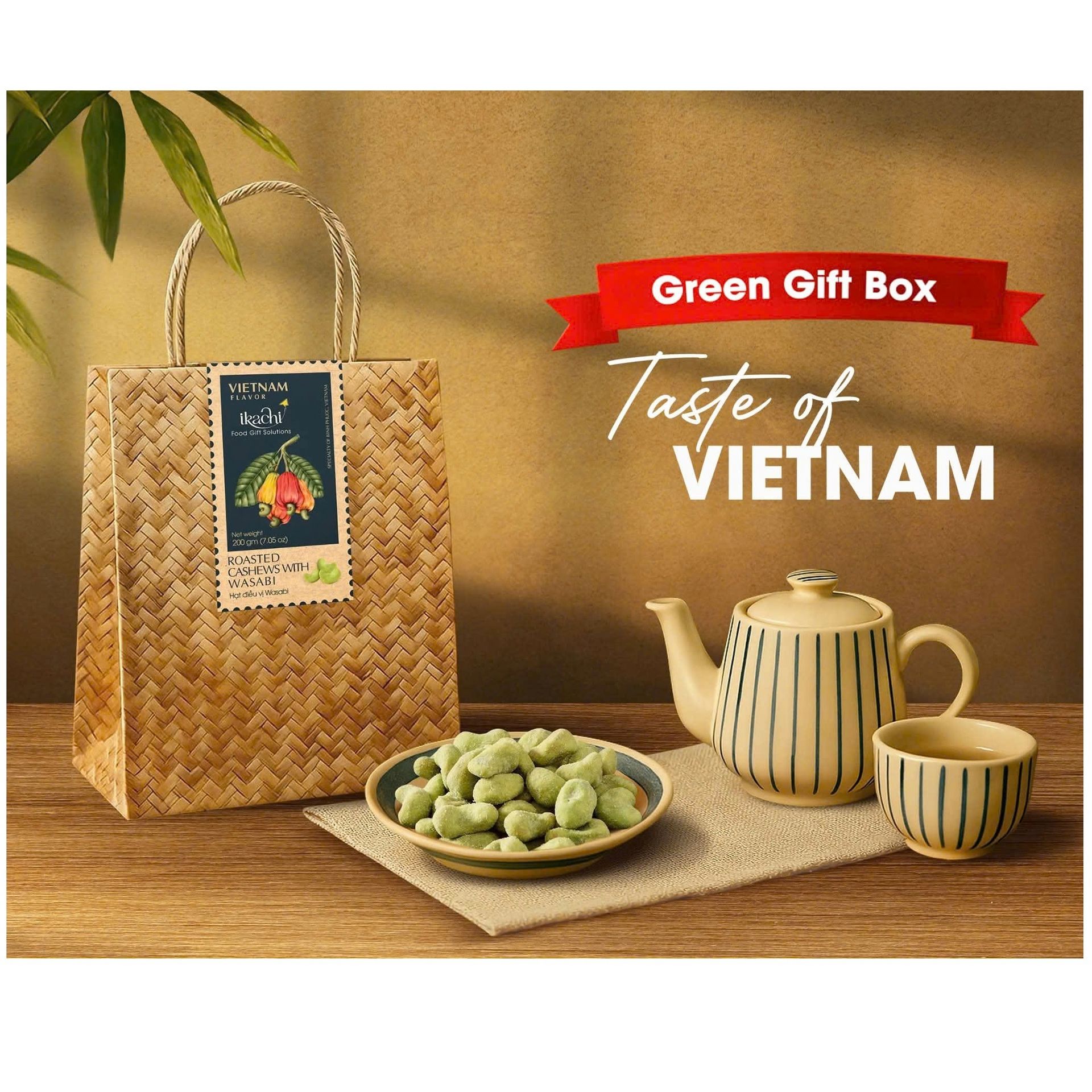 Get Ikachi Roasted Cashews With Wasabi Gift Bag 233 g Delivered | Weee ...