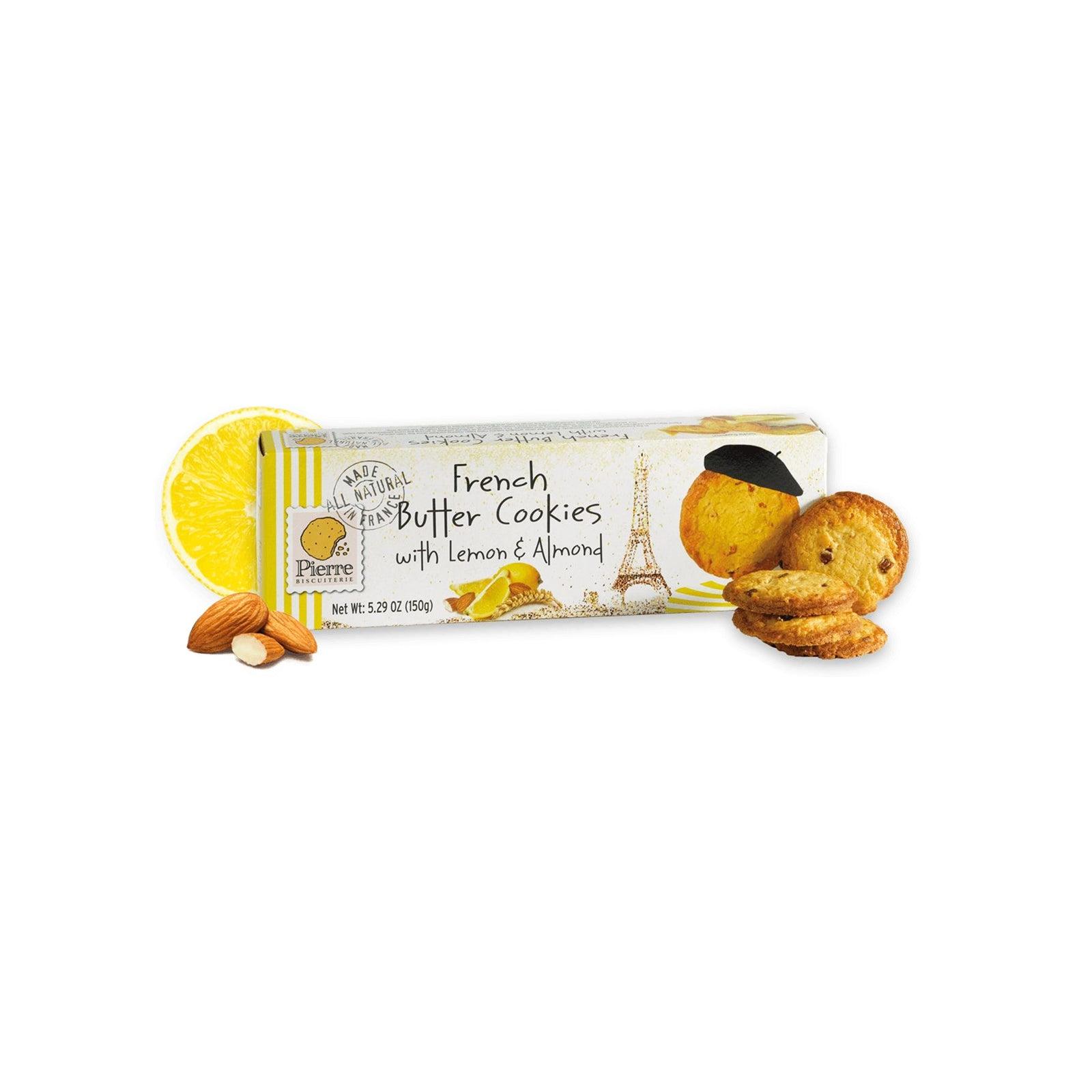 Pierre Biscuiterie French Butter Cookies with Lemon & Almond 5.29oz - Weee!