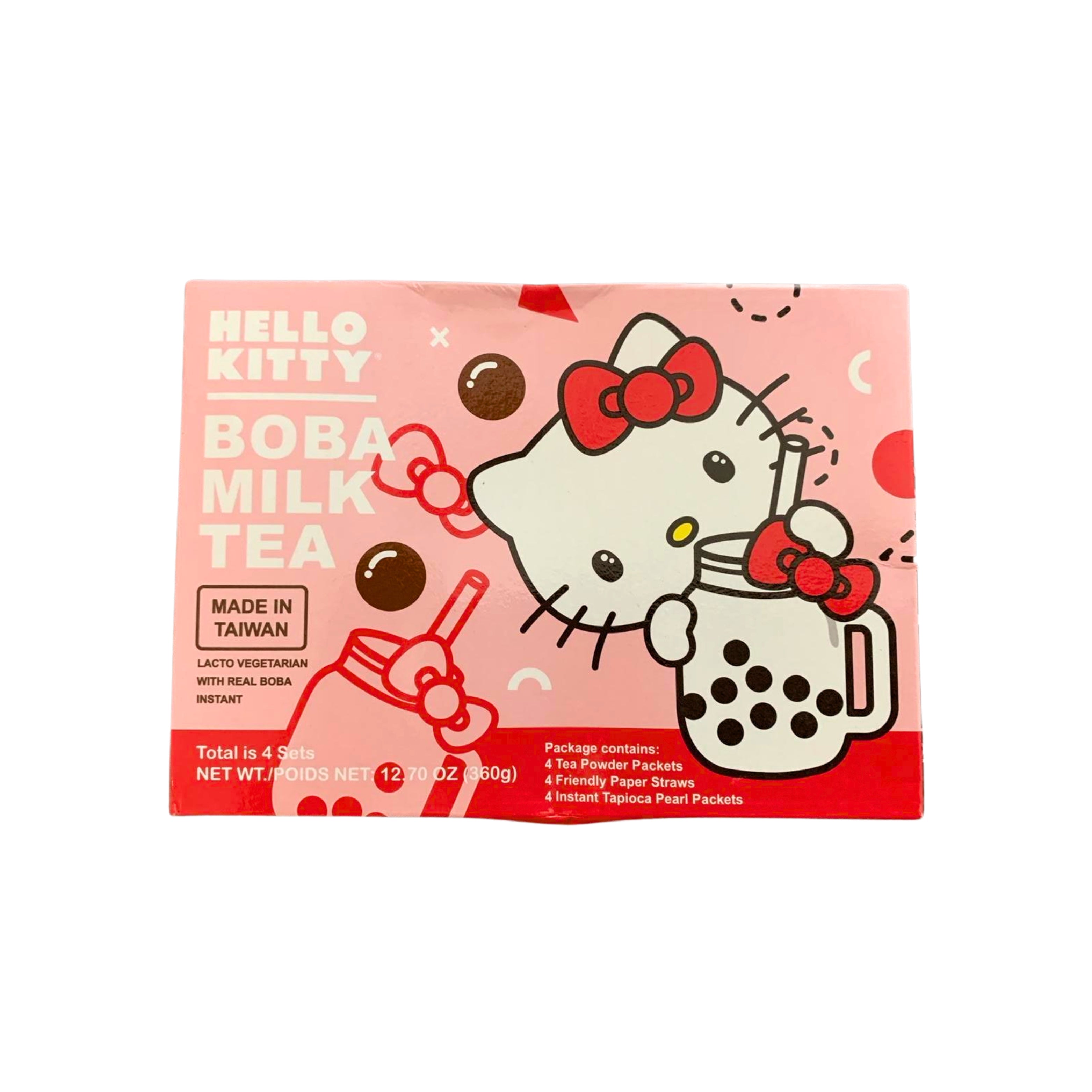 Get Hello Kitty Boba Milk Tea Powder 4 Sets (Taiwan) Delivered | Weee ...