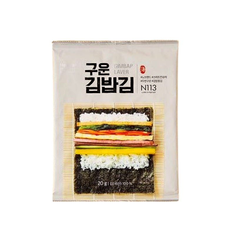 Get No Brand Roasted Kimbap seaweed layer (20g) Ingredients for making ...