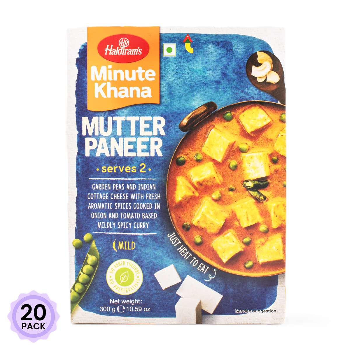 Get Haldiram's Mutter Paneer Ready to Eat 10.6 oz*20 pack Delivered ...