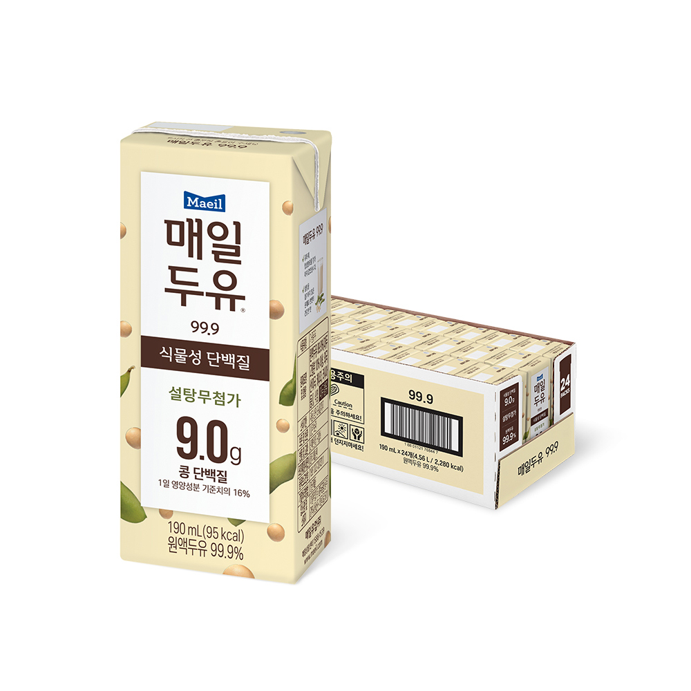 Get [Maeil Dairy Products] Maeil Soymilk 99.9 (190ml x 24 pieces) Delivered | Weee! Asian Market
