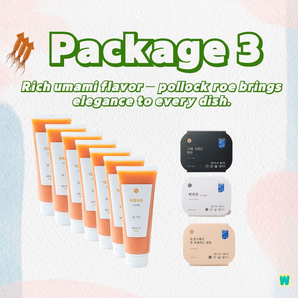 Get Package 3 : Deokhwa Frozen Seasoned Pollock Roe Delivered | Weee ...
