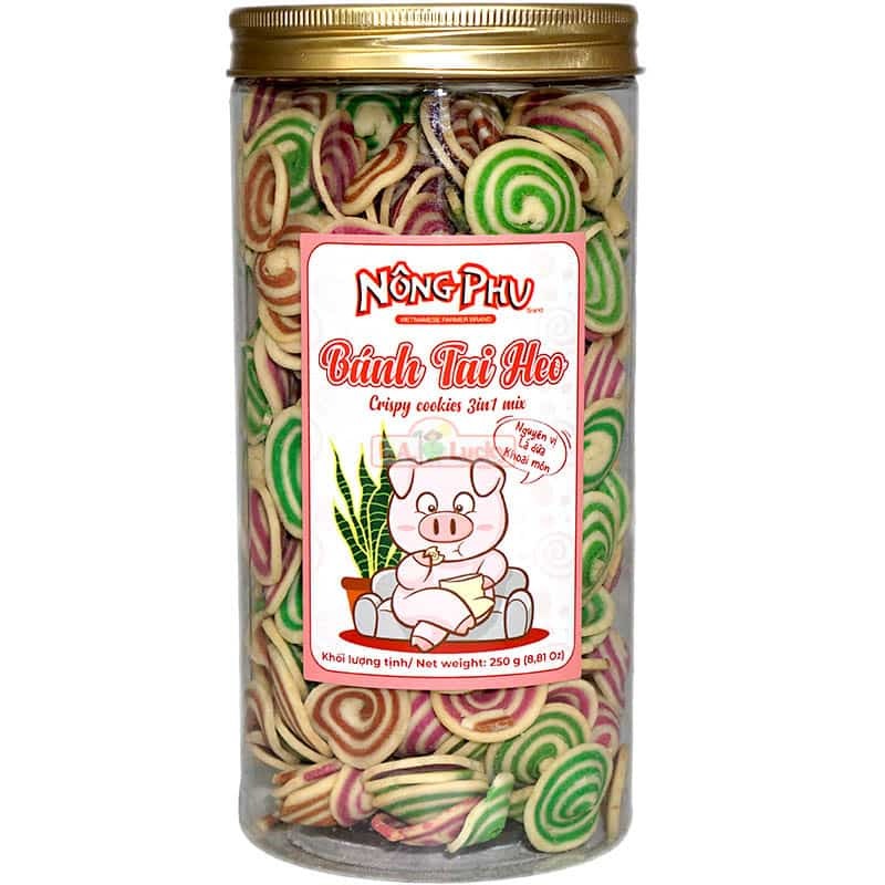 Get PIG'S EAR COOKIE (PANDAN LEAF, TARO) Delivered | Weee! Asian Market