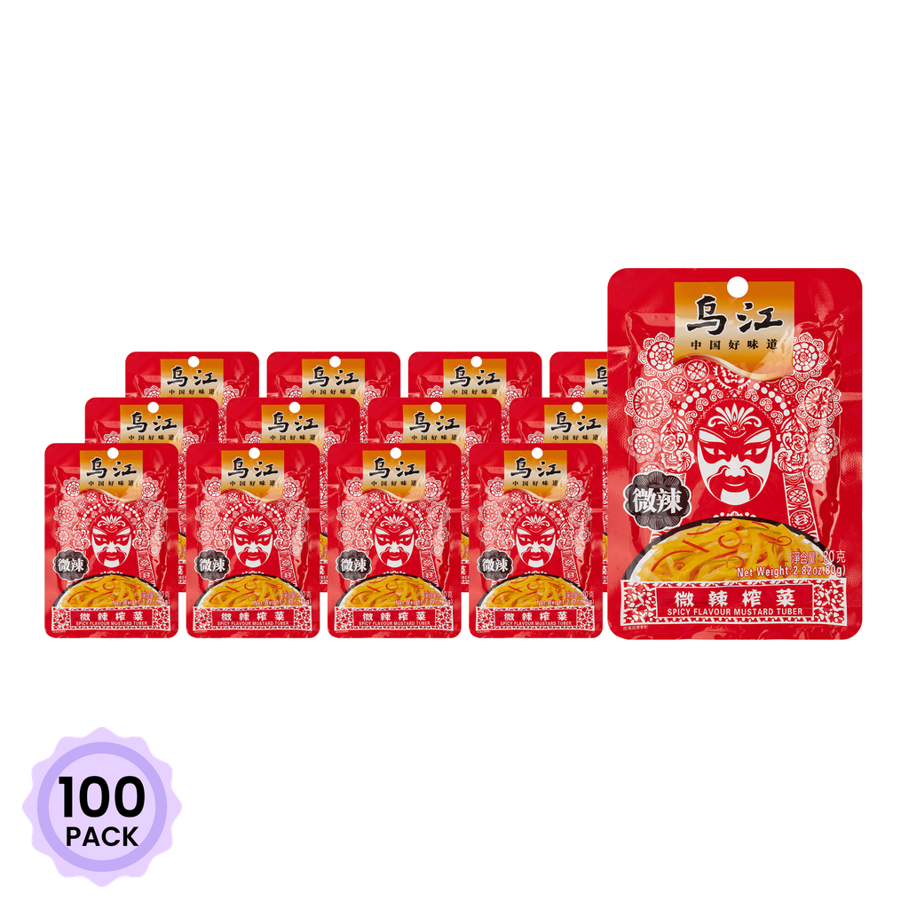 Get Wujiang Fried Shredded Vegetables, Spicy 80 g*100 pack Delivered ...