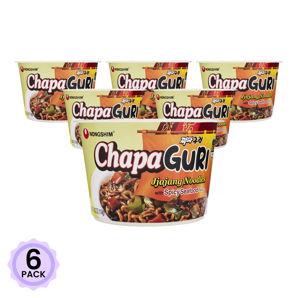 Get Nongshim Chapaguri Jjajang Noodles, Spicy Seafood Flavor 4.02 oz*6 ...