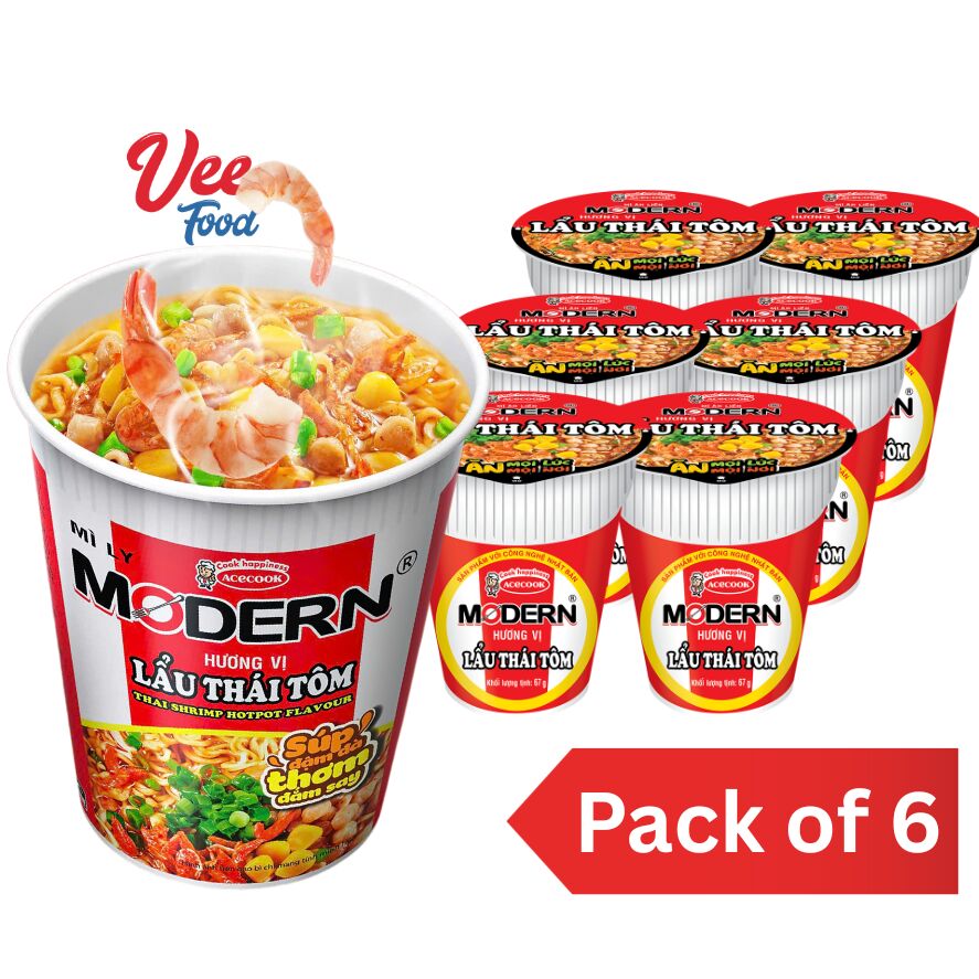 Get [Acecook - Modern] Thai Tom Yum Cup 67g x6 Delivered | Weee! Asian ...