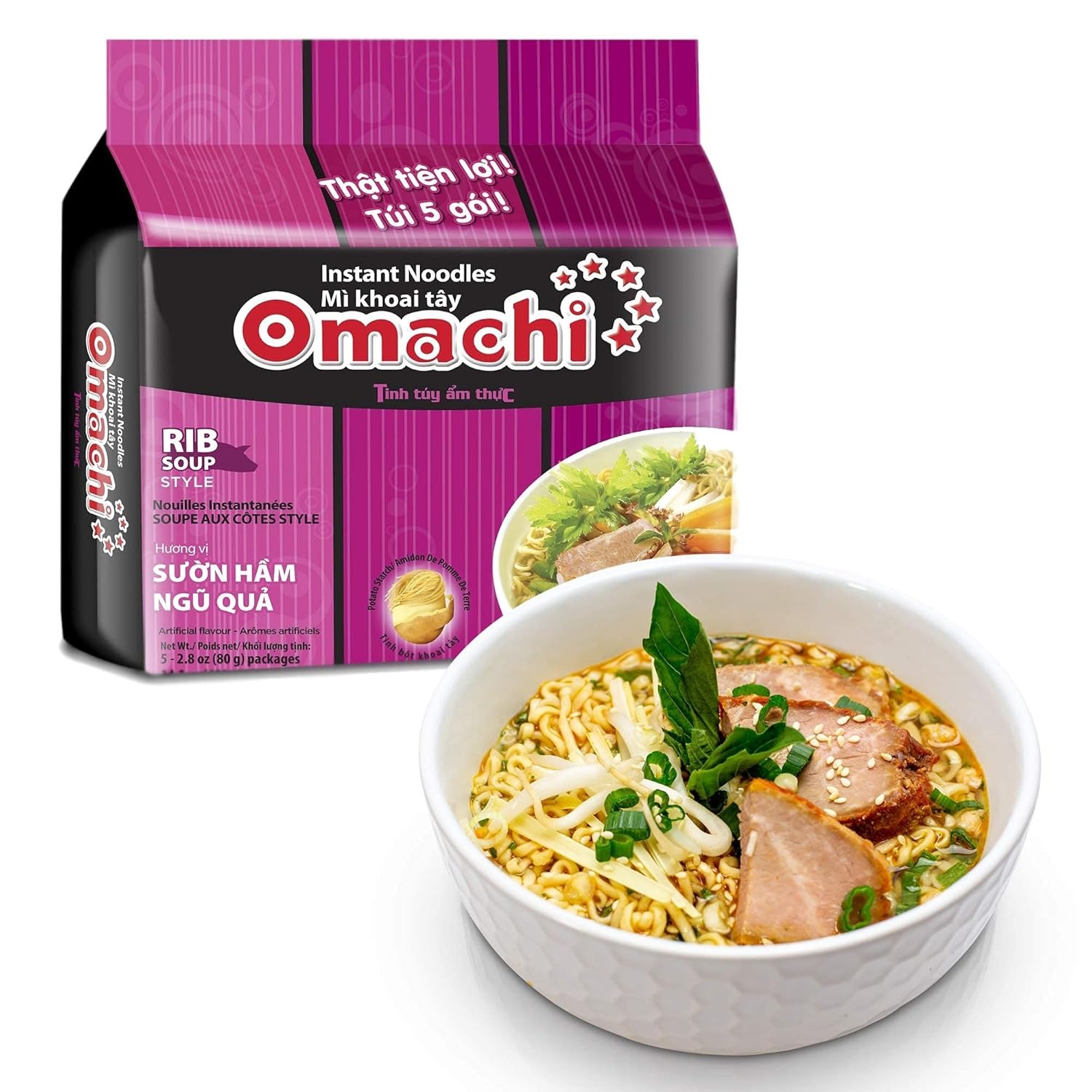Get OMACHI Rib-Soup-Flavor Instant Noodle-2.72oz Delivered | Weee ...