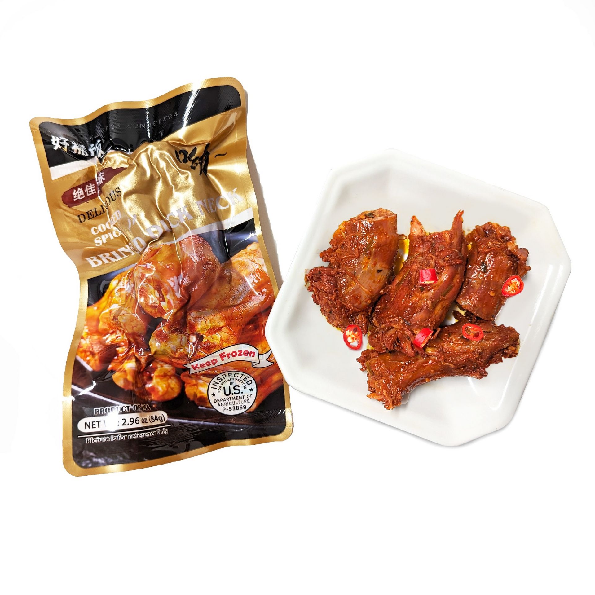 Get Chunwei Spicy Brined Duck Neck small pack Delivered | Weee! Asian ...
