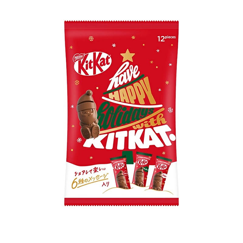 Nestle KitKat Holiday Santa Chocolate Sharing Pack 12 Pieces - Weee!