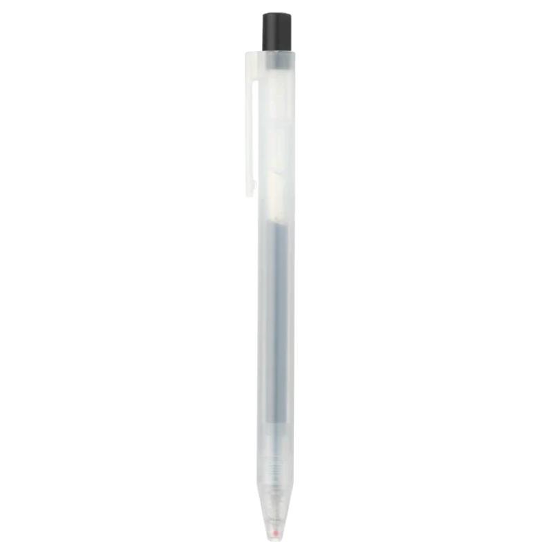 Get MUJI Smooth Gel Ink Knock Type 0.5mm Black Pen Delivered | Weee ...