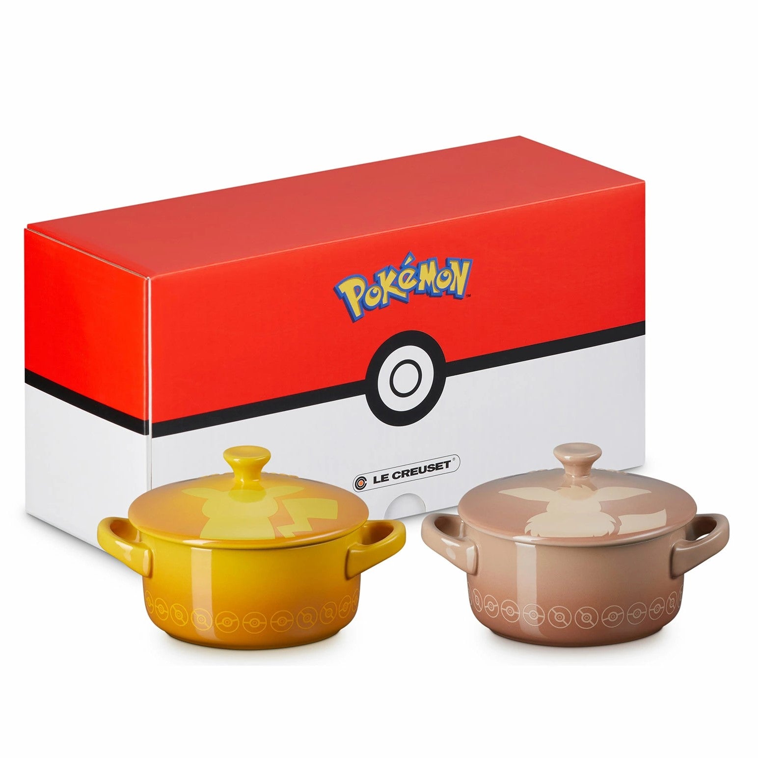 Get Pokemon Le Creuset Mini Cocotte Set (2 Pieces) Delivered | Weee ...