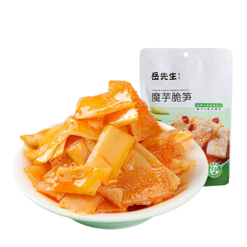 Mr. Yue, Konjac Crispy Bamboo Shoots, Greedy Vegetarian Tripe, Office Snacks 108g * 1 Bag - Weee!