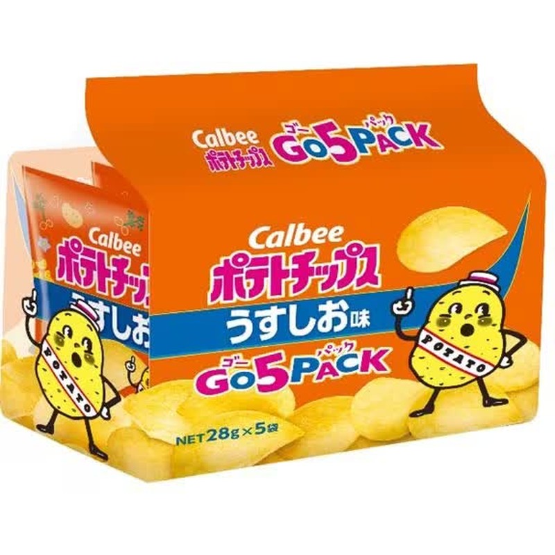 Get Calbee Potato Chips Light Salt 5*28g Delivered | Weee! Asian Market