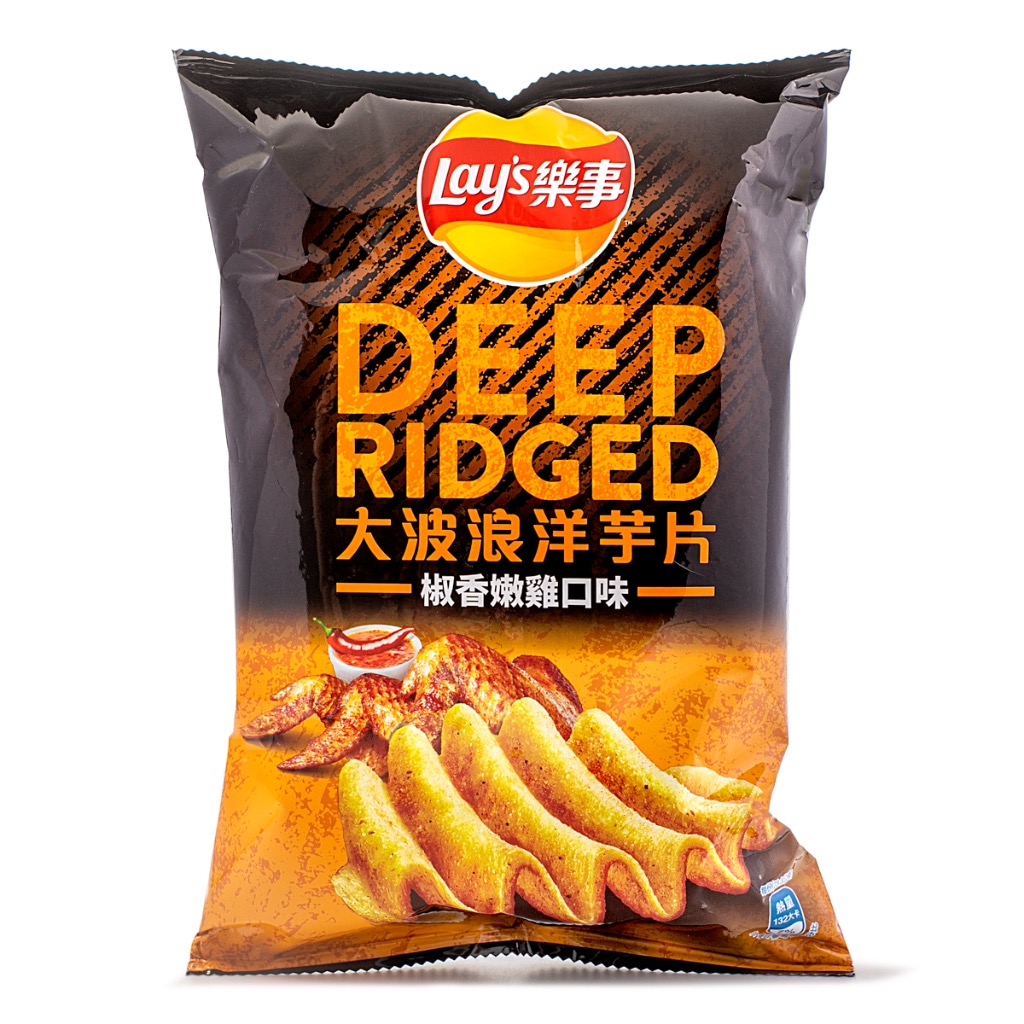 Lay's Deep Ridged Pepper Chicken Flavored Chips - Weee!