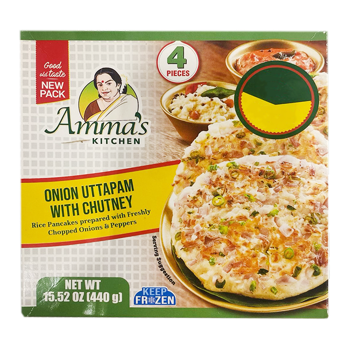 Get Amma's Kitchen Onion Uttapam with Chutney 440 g Delivered | Weee ...