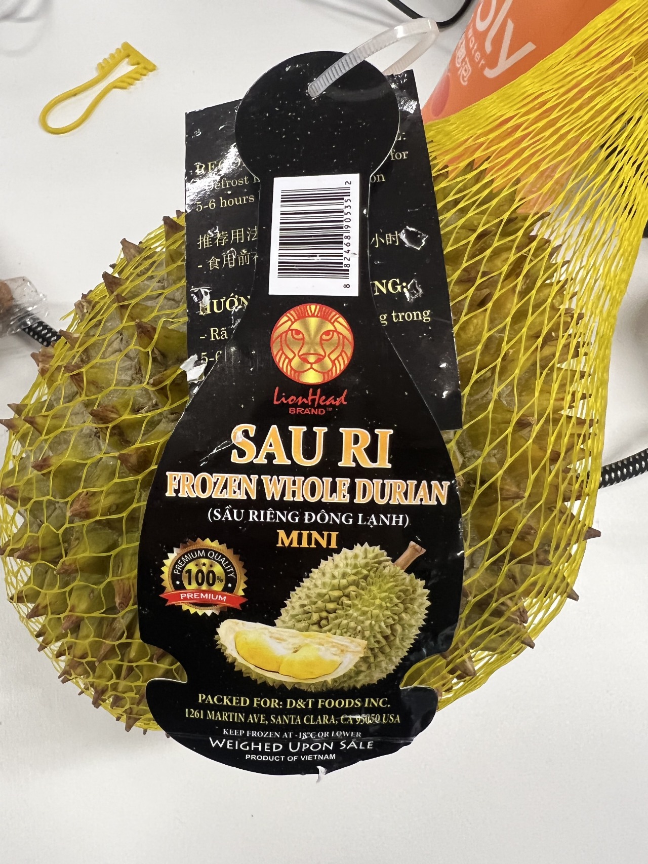 Sau Ri Frozen Whole Durian - Weee!