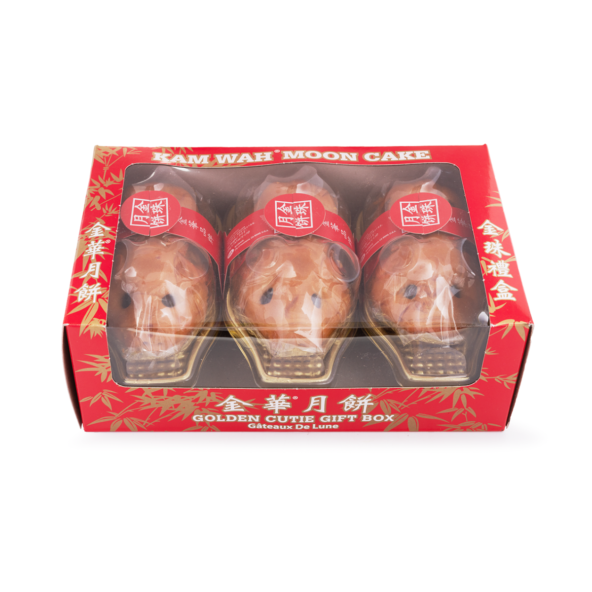 Get Kam Wah Golden Cutie Pig-Shaped Mooncake Gift Box 3pcs 360 g ...