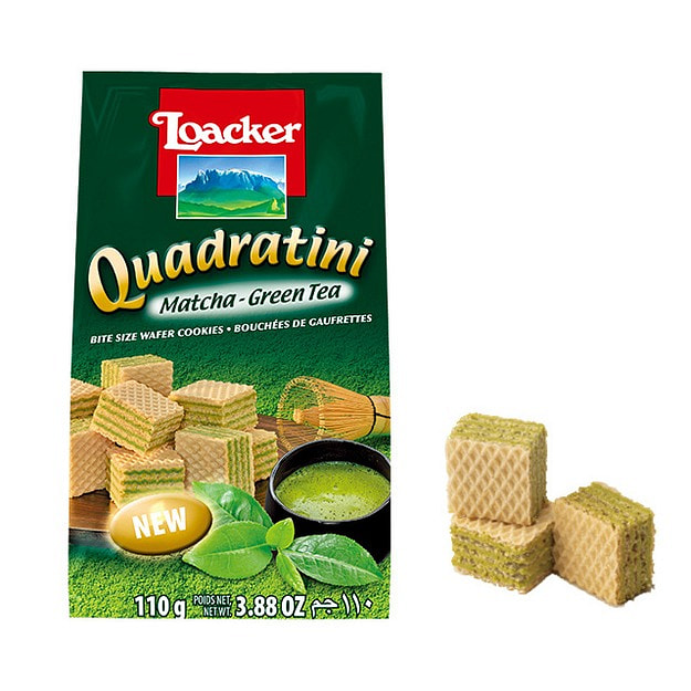 Loacker Quadratini Matcha Green Tea Wafers - Weee!