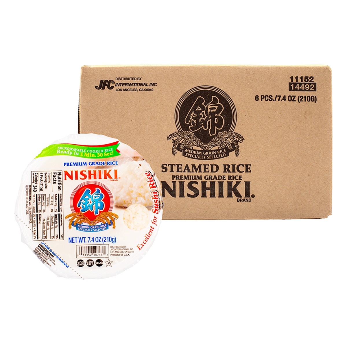 Get Nishiki Microwavable White Rice 6pks Delivered | Weee! Asian Market