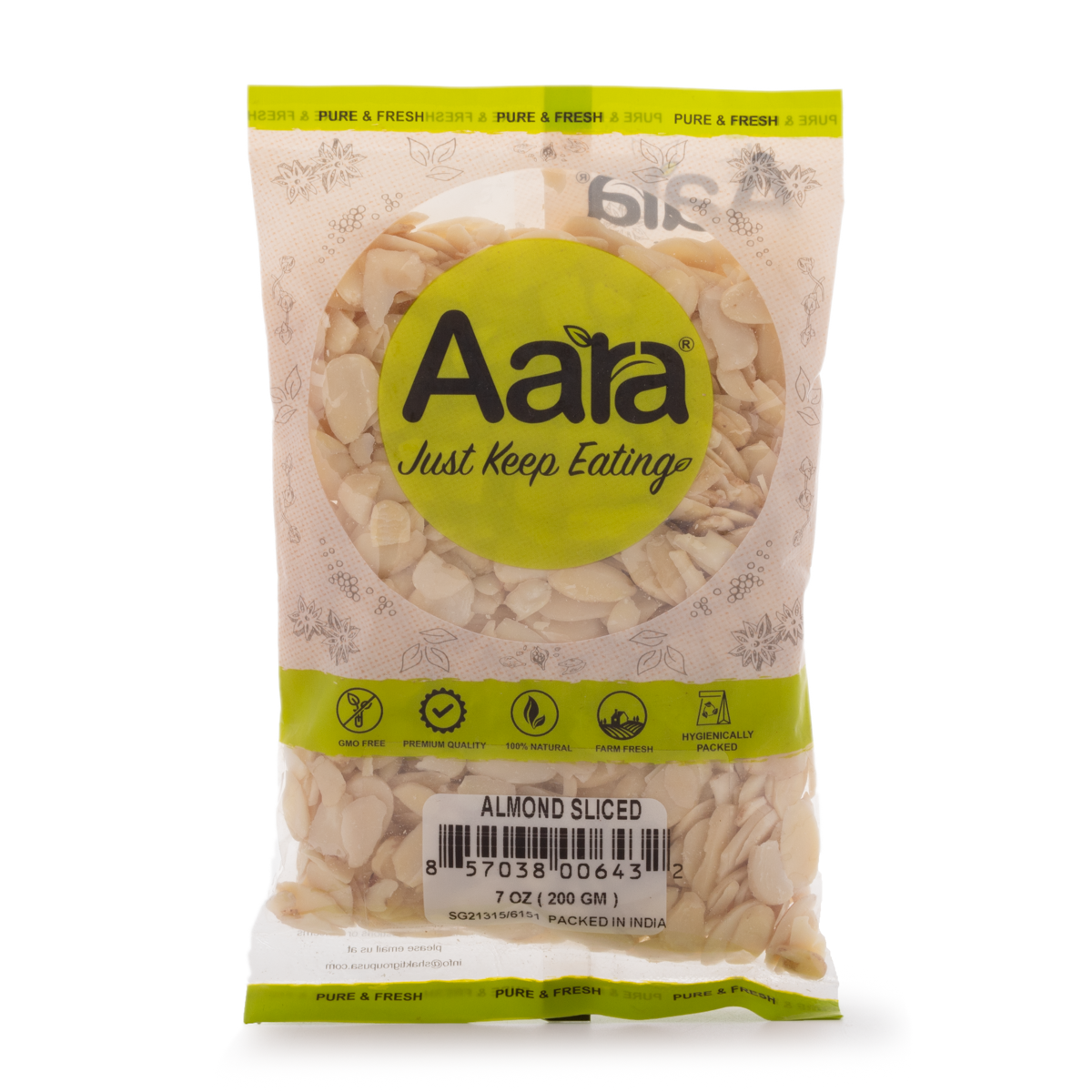 Get Aara Almond (Badam) Sliced 200 g Delivered | Weee! Asian Market