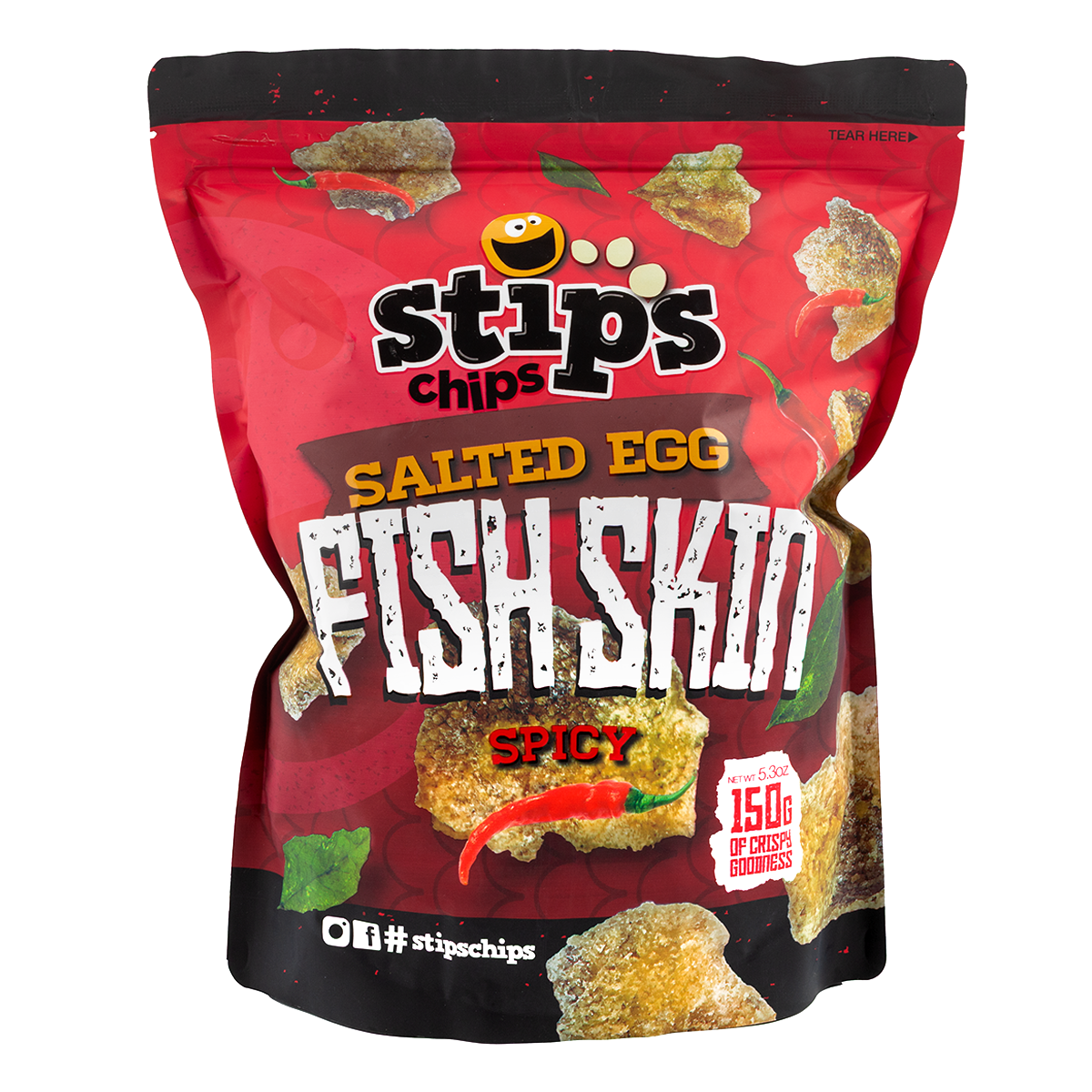 Get Stips Chips Salted Egg Fish Skin Spicy 150 g Delivered | Weee ...