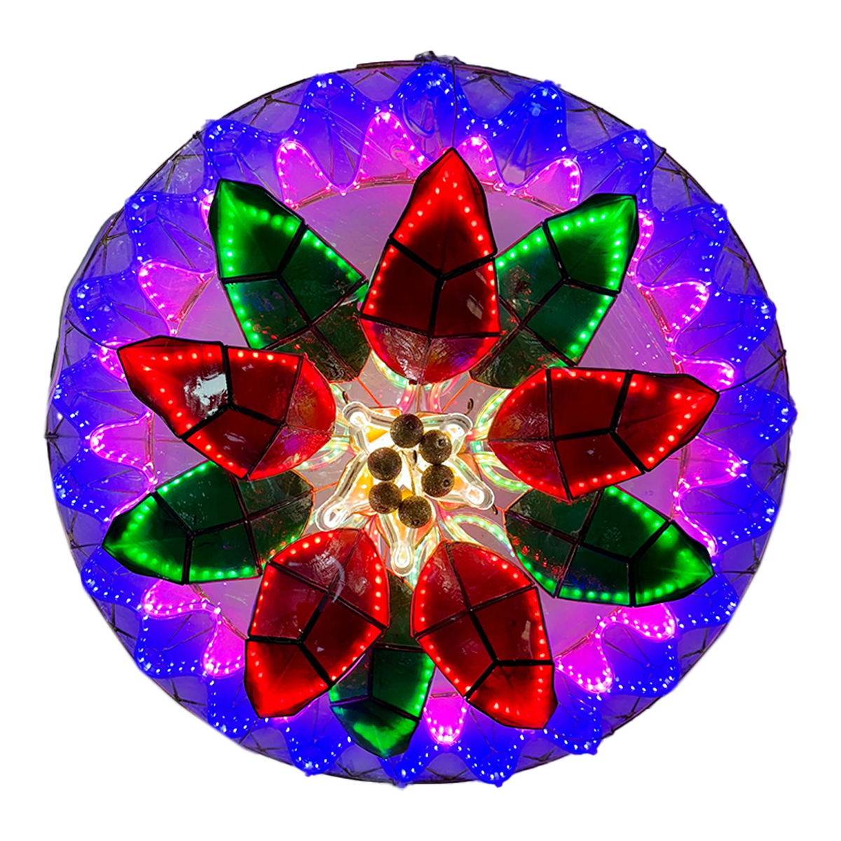 Get Christmas Parol Lantern 20" Poinsettia 1 count Delivered | Weee ...