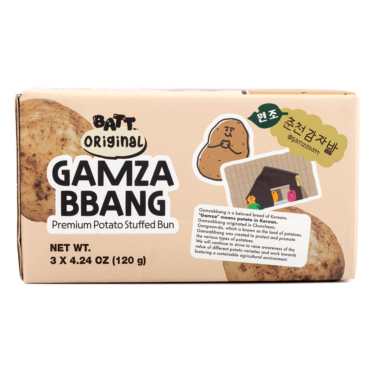 Get BATT Original Gamza Bbang - Potato Stuffed Bun 120 g*3 each ...