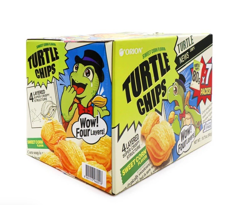 Orion Turtle Chip, Sweet Corn Flavor Family Pack 7pk - Weee!