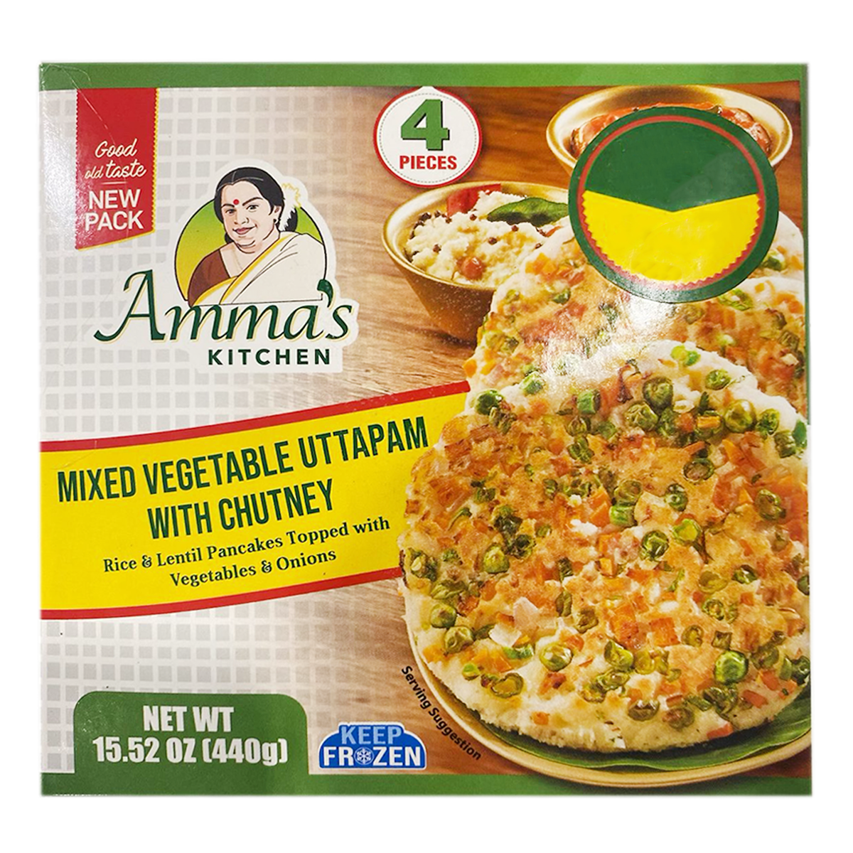 Get Amma' Kitchen Mixed Vegtable Uttapam with Chutney 440 g Delivered ...