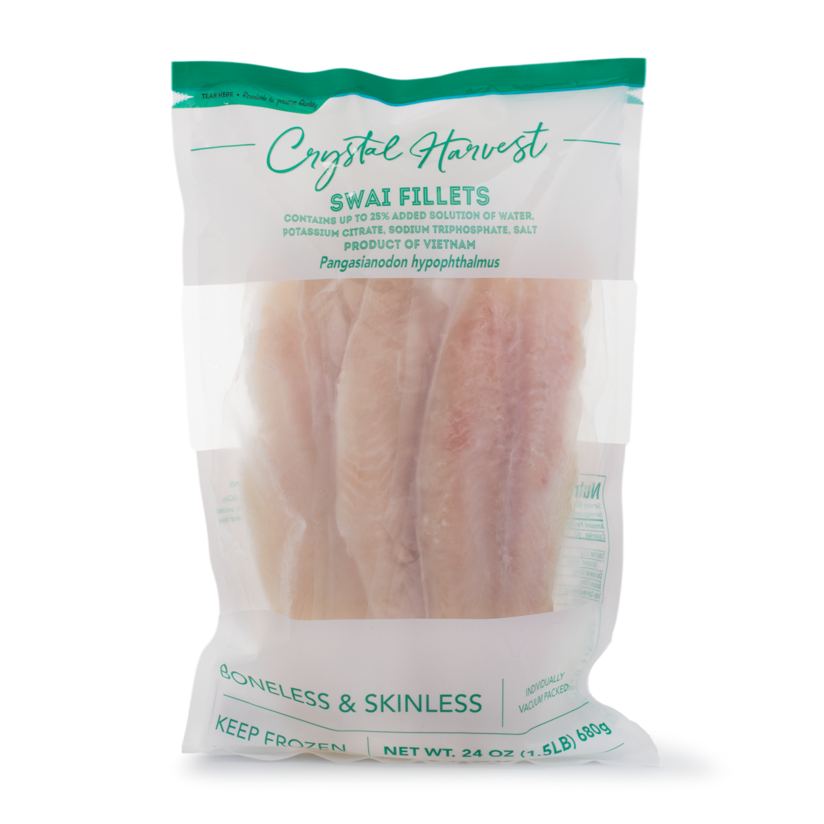 Get Crystal Harvest Swai Fillet, frozen Delivered | Weee! Asian Market