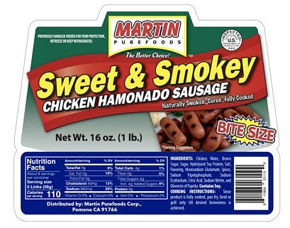 Martin Purefoods Sweet & Smokey Bite Size Chicken Hamonado, Frozen - Weee!