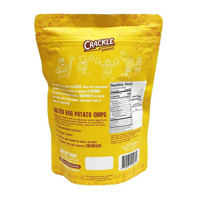 Crackle Snacks Salted Egg Potato Chips - Weee!