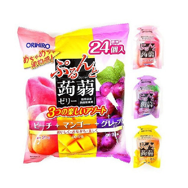 Orihiro Jelly, Peach, Mango, and Red Grape Flavor 6pc - Weee!