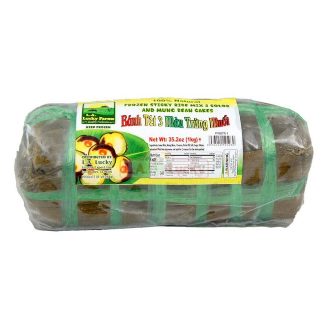 Sticky Rice Mixed 3 Color and Mung Bean Cake, Frozen 1000 克 - Weee!