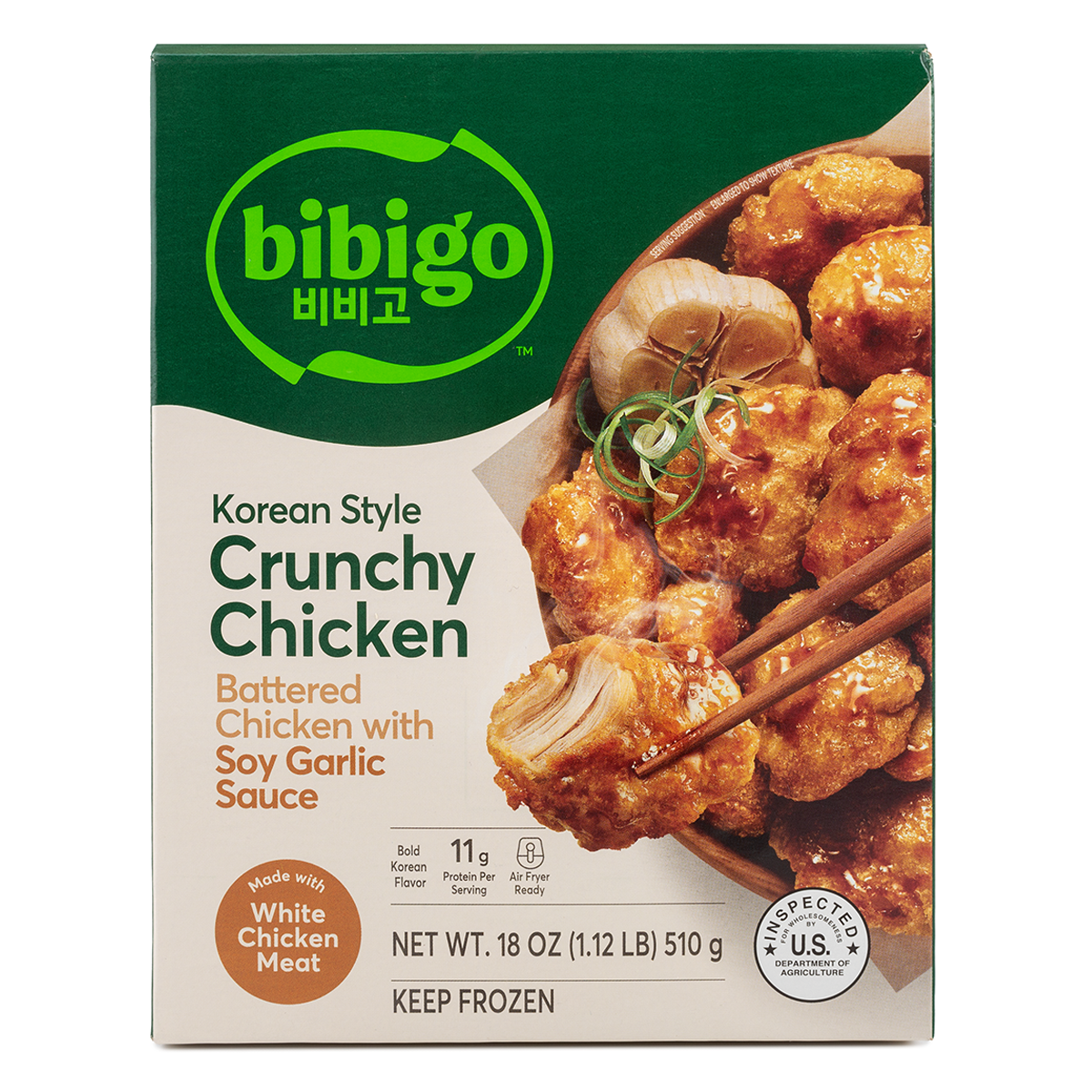 Get Bibigo Korean Crunchy Chicken With Soy Garlic Sauce Frozen ...