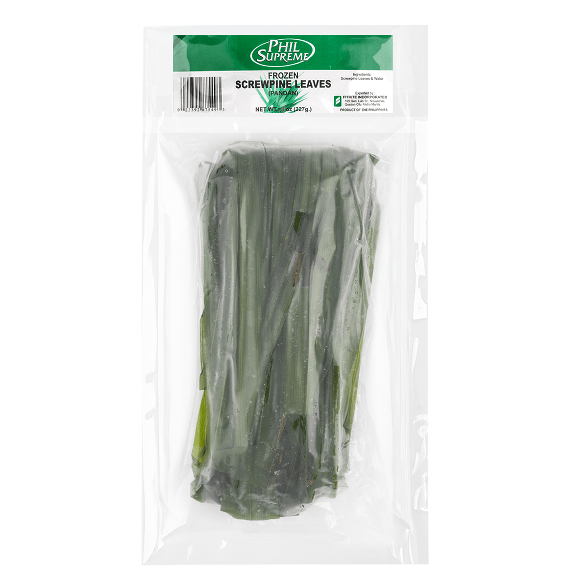 Get Phil Supreme Dahon Ng Pandan (Screwpine Leaves) Frozen 8 oz ...
