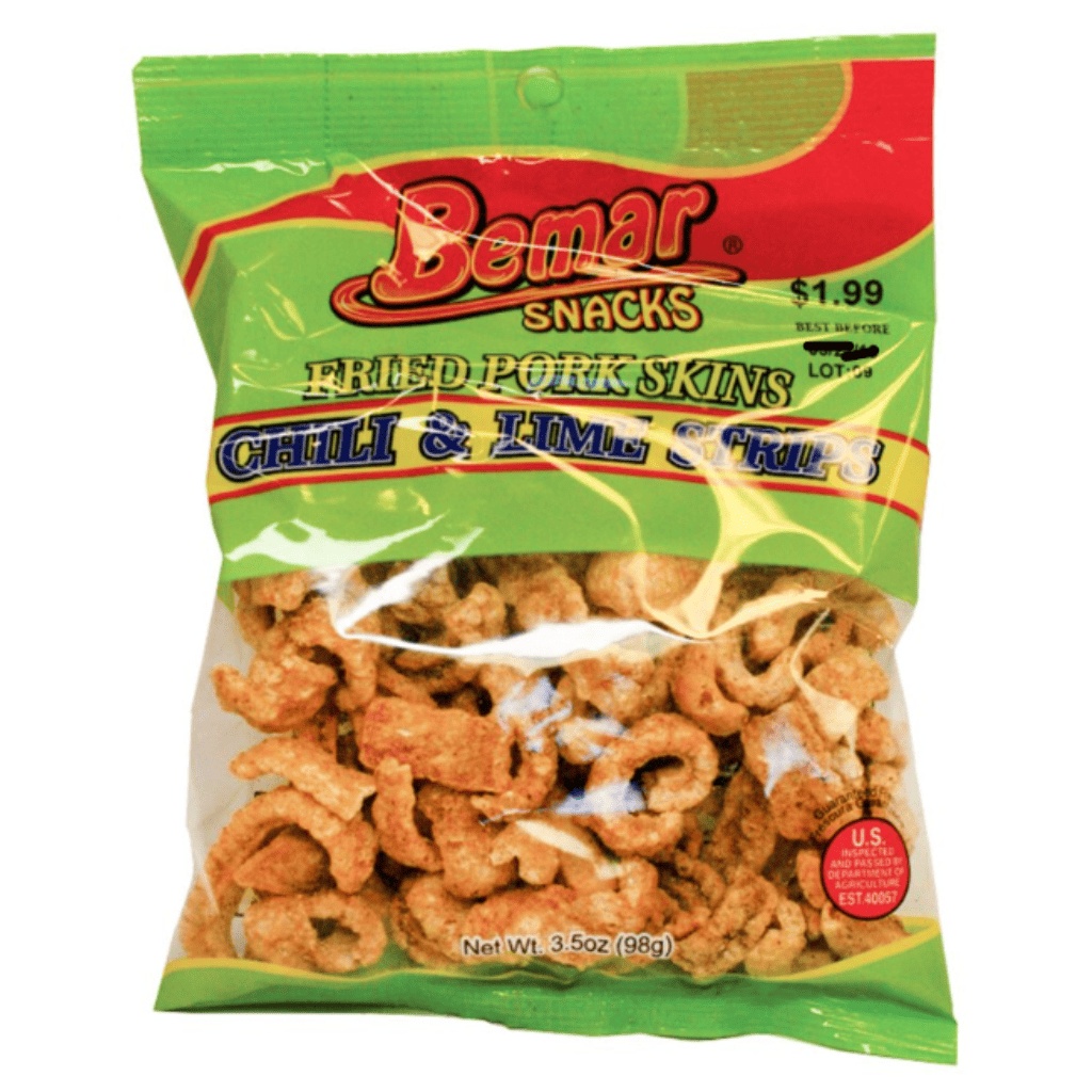 Get Bemar Fried Pork Skins with Chili & Lime 3 oz Delivered | Weee ...