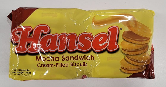Rebisco Hansel Mocha Cream-Filled Sandwich Biscuits - Weee!