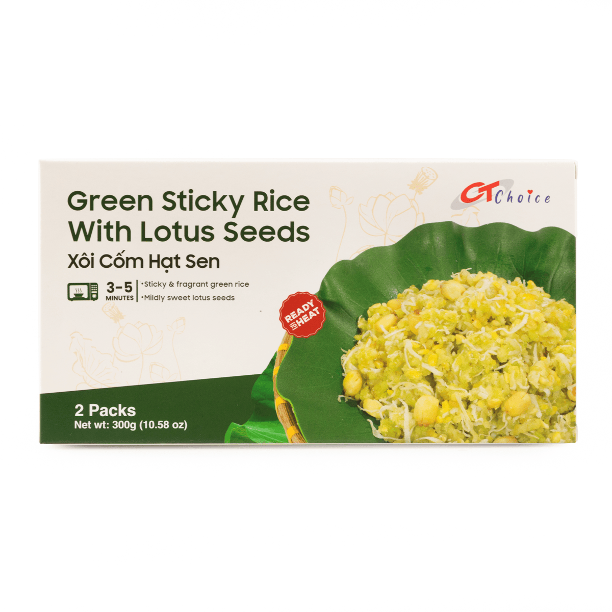 Get CT Choice Green Rice With Lotus Seeds And Coconut, Frozen 300 g ...
