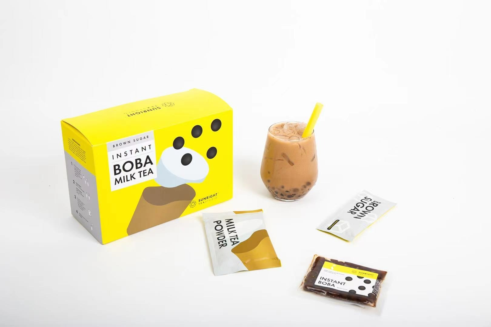Sunright Tea Studio Instant Boba Milk Tea, Brown Sugar Flavor - Weee!