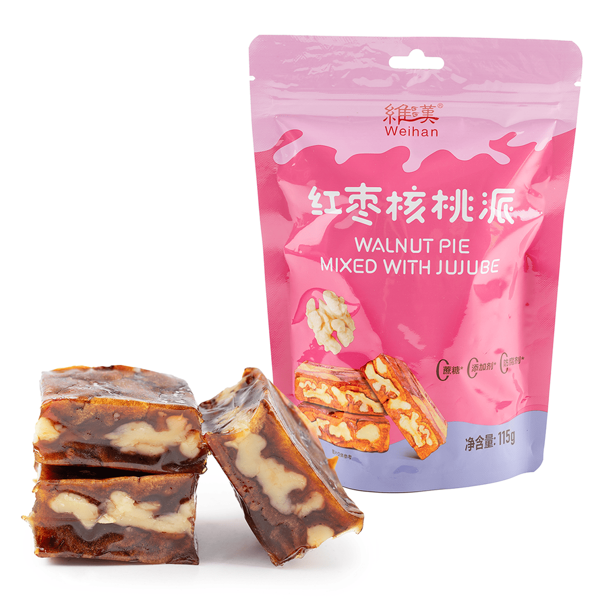 Get WALNUT PIE MIXED WITH JUJUBE 115 g Delivered | Weee! Asian Market
