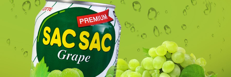 Lotte Sac Sac Grape Juice, Extra Pulp - Weee!