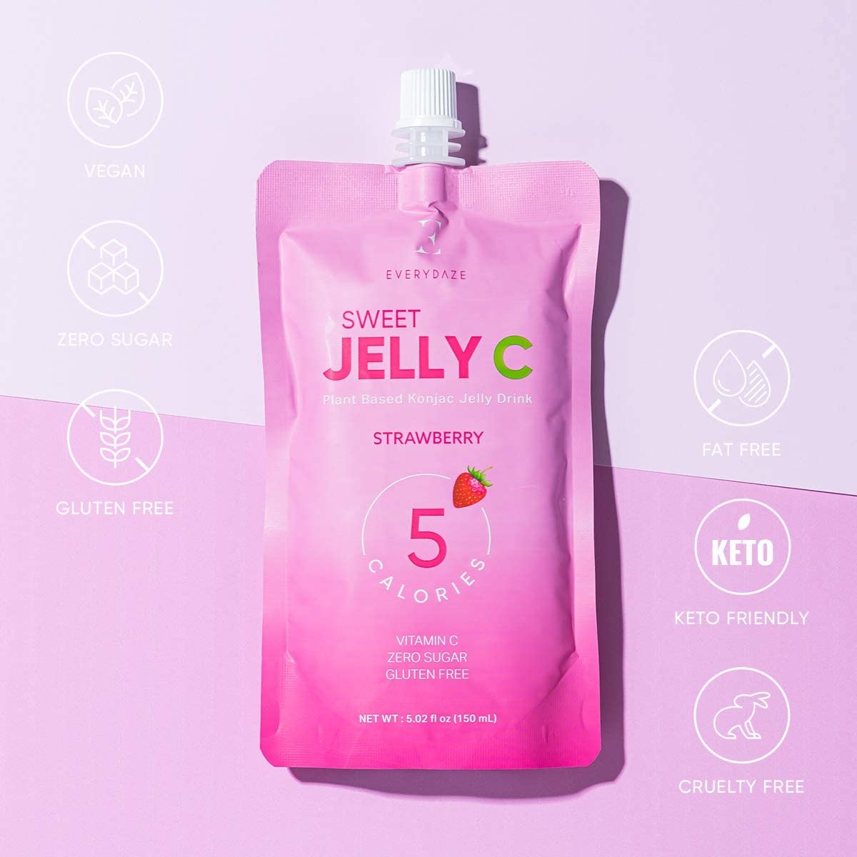 EVERYDAZE Sweet Jelly C Vitamin C Konjac Jelly Strawberry Flavor 10pk - Weee!